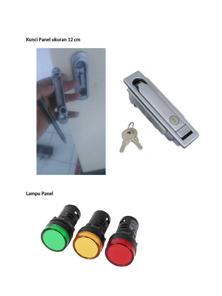 Kunci Panel Ukuran 10 CM | PDF