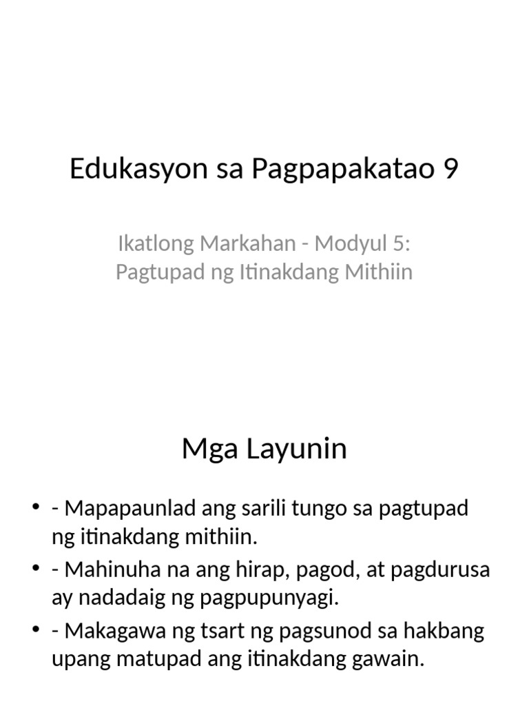 ESP9 Pagtupad NG Mithiin | PDF