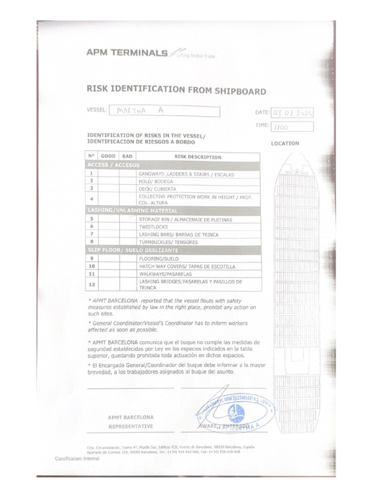 RISK IDENTIFICATION FROM SHIPBOARD | PDF
