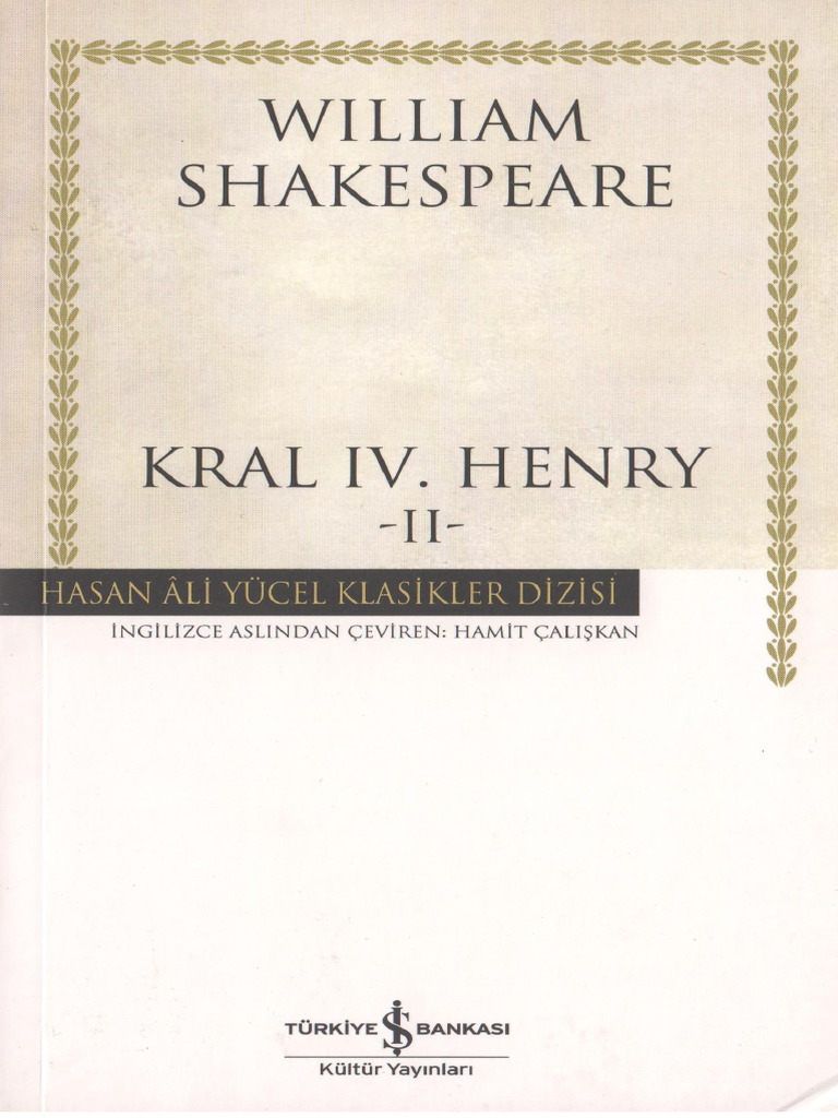 William_Shakespeare_Kral_IV_Henry_2_İş_Bankası_Yayınları | PDF