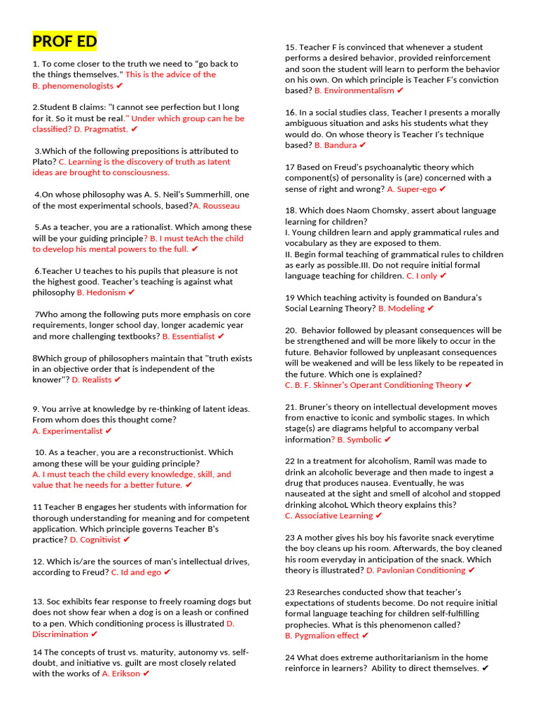 PROFED 7 (NP) 2 | PDF | Learning | Teachers