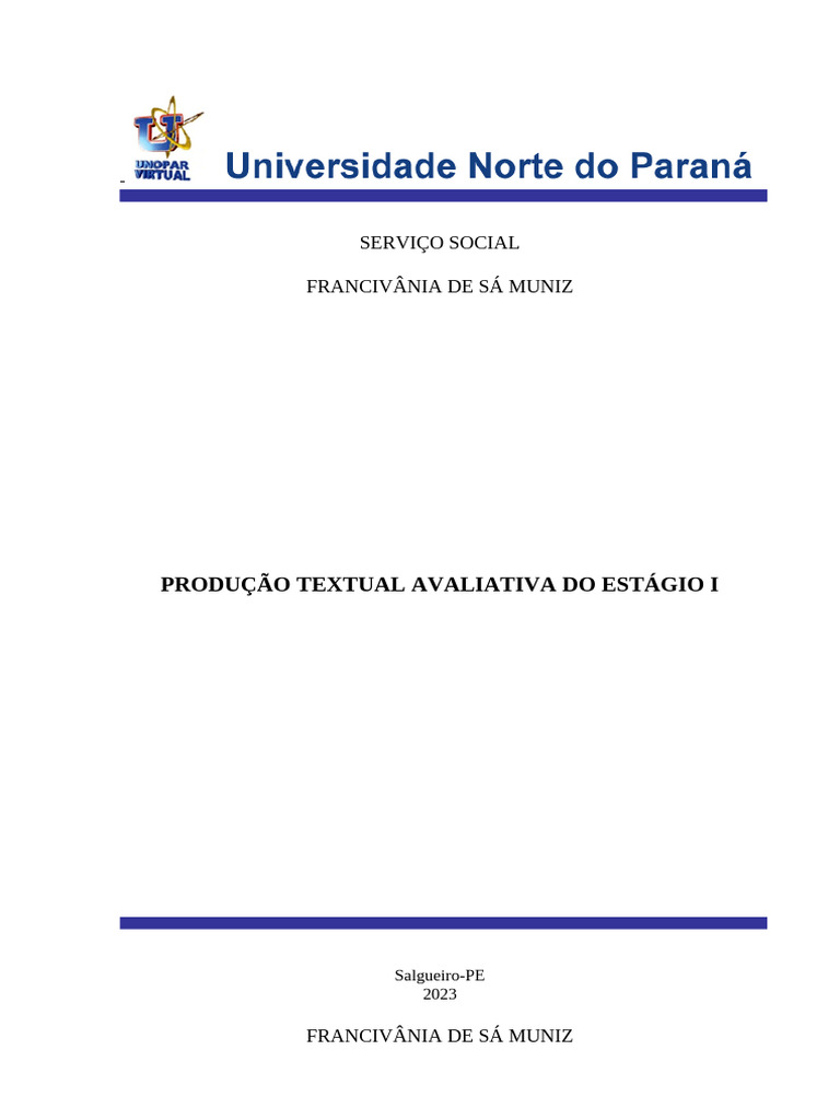RASCUNHO PORTIFOLIO ESTAGIO I | PDF | Emenda Constitucional | Alimentos