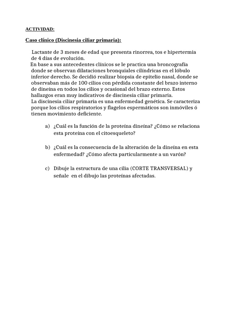 Discinesia Ciliar Primaria en Lactantes | PDF