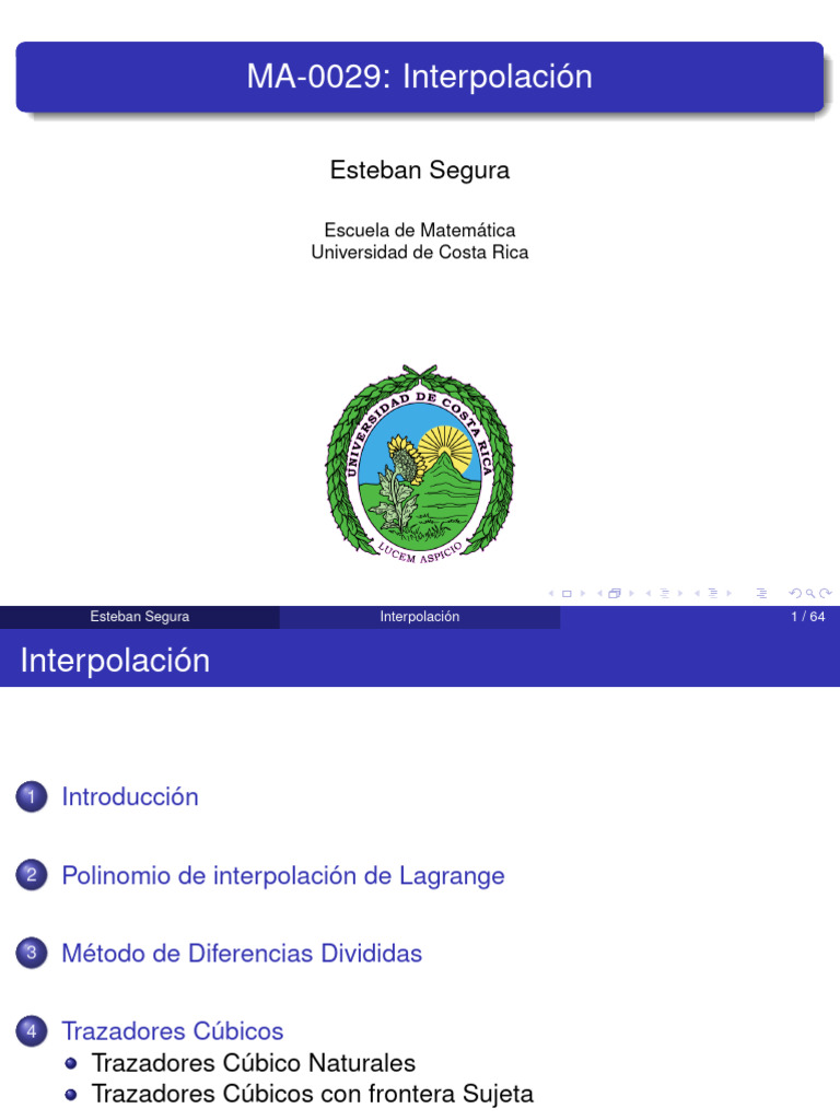 pres3 | PDF | Spline (Matemáticas) | Función (Matemáticas)