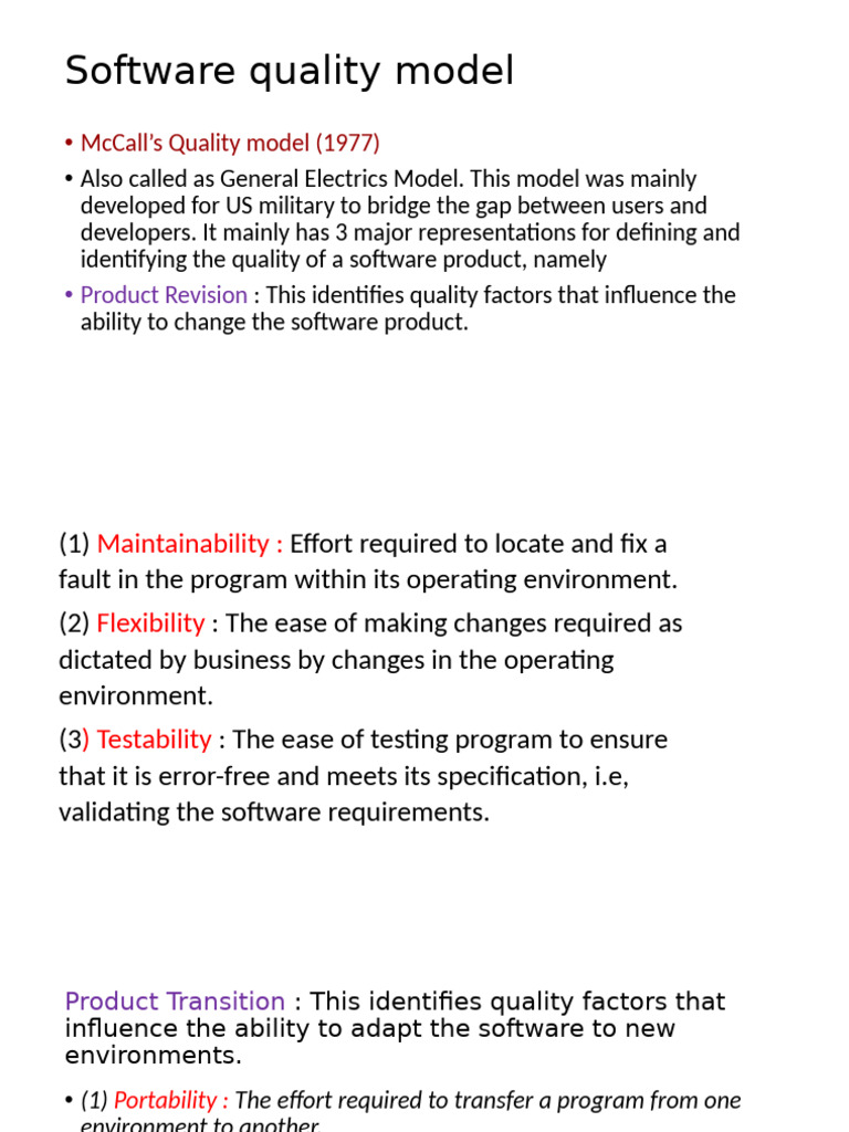 Software Quality and Metrics-1 | PDF | Software | Usability