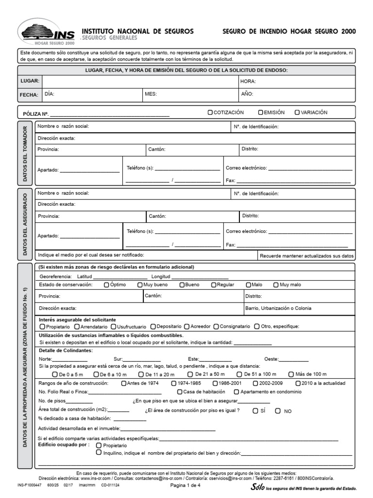 Solicitud Editable | PDF | Póliza de seguros | Seguro