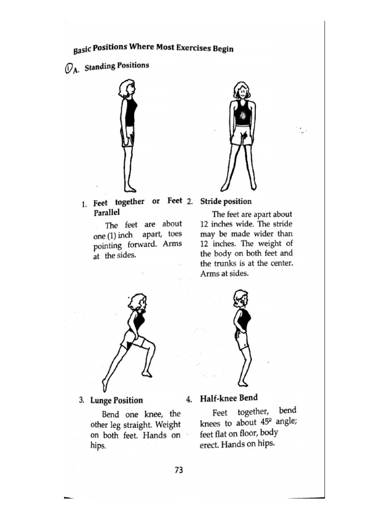 Basic Positions Where Most Exercises Begin | PDF