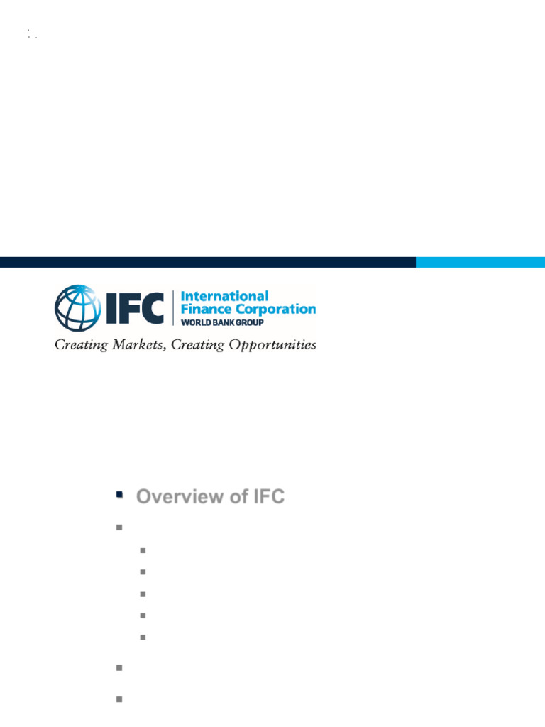 IFC Syndications Overview and Benefits | PDF | International Finance ...