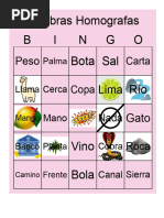 Bingo de Palabras 40 Cartones PDF | PDF | Ocio