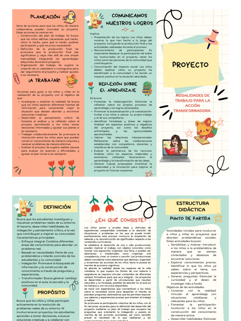 Triptico. Proyecto | PDF | Pensamiento | Aprendizaje