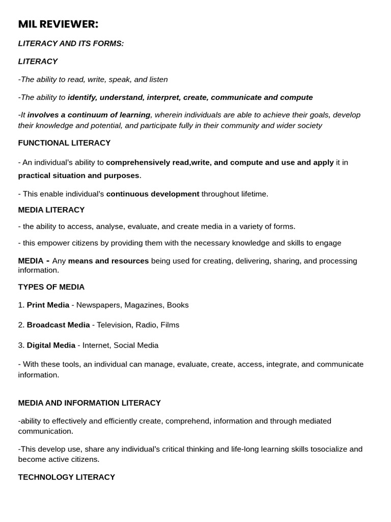 Reviewer Pdf Literacy Information