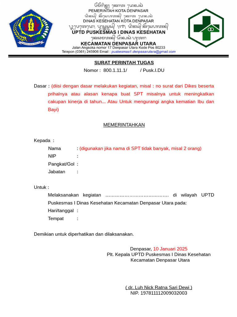 2025_SPT Dan Jadwal BOK | PDF