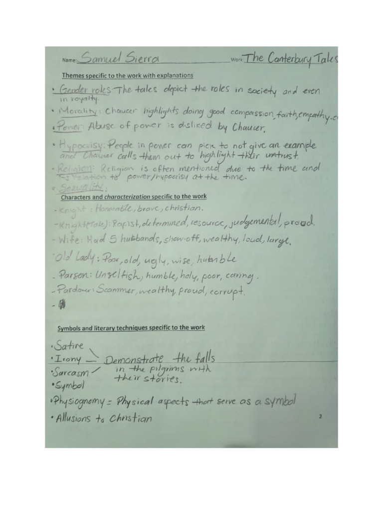 The Canterbury Tales SS | PDF