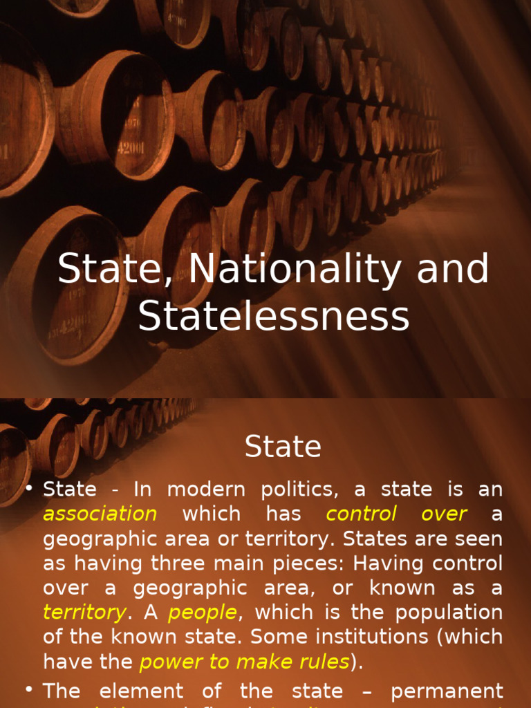 Understanding Statehood and Statelessness | PDF | Nationality | United ...