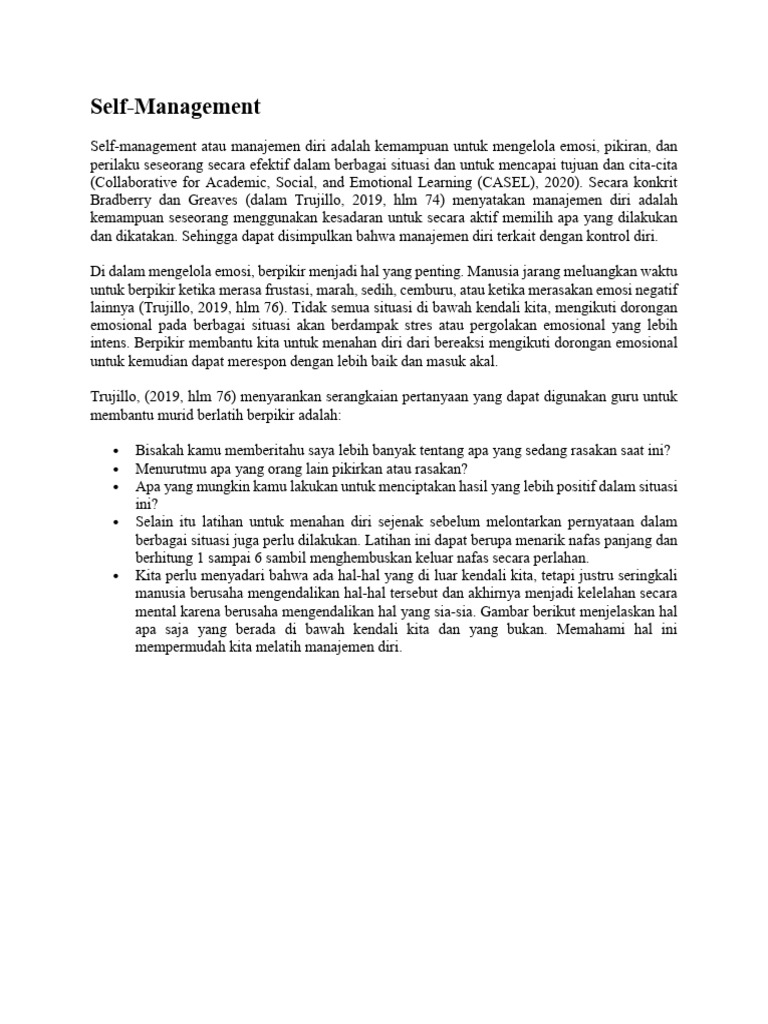 Manajemen Diri untuk Guru dan Murid | PDF