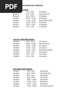 2024-2025 Bell Schedule | PDF