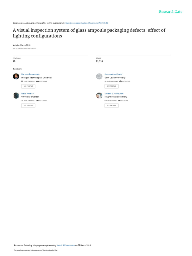 2018 - A Visual Inspection System of Glass Ampoule - IJCIM | PDF ...