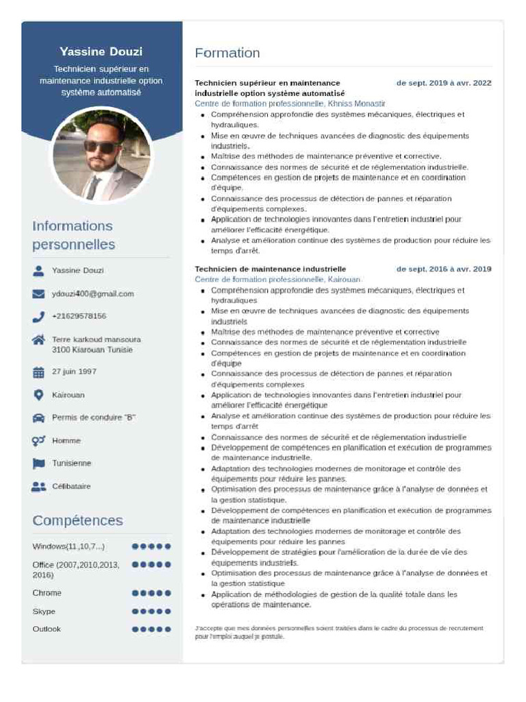 CV Yassine Douzi | PDF