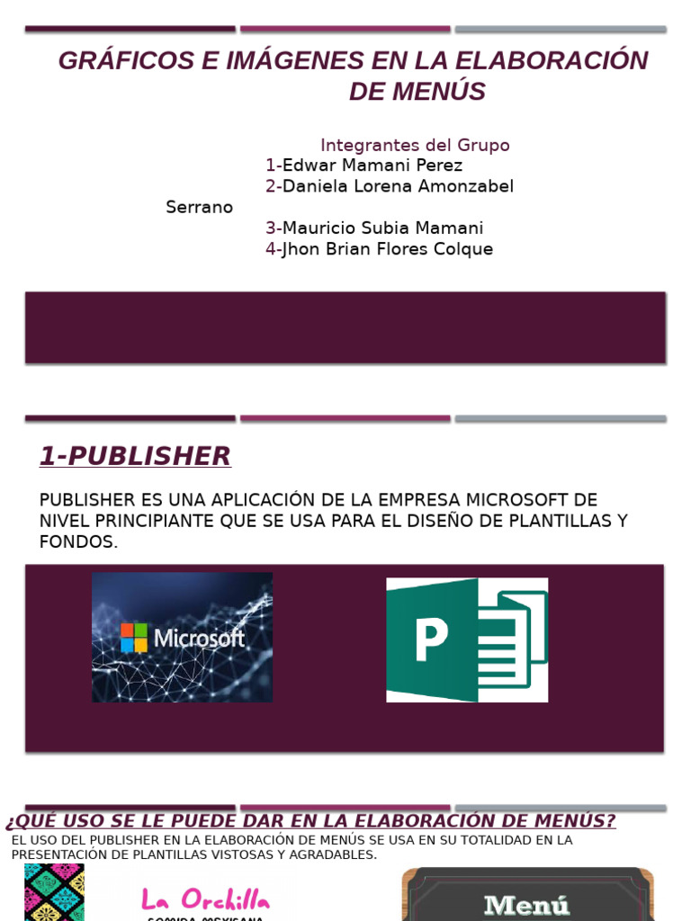 Gráficos en la Elaboración de Menús | PDF