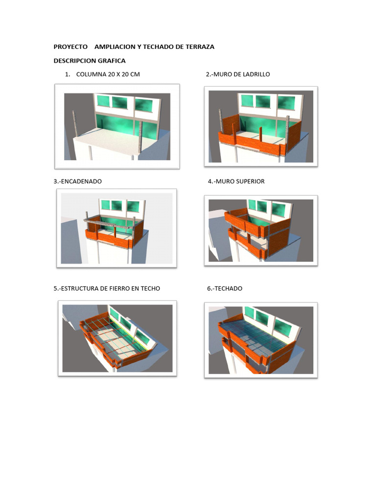 Proyecto Ampliacion y Techado de Terraza | PDF