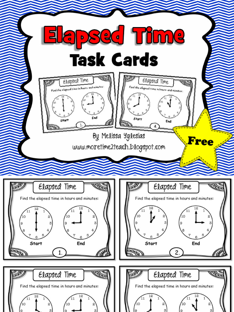 Elapsed Time Task Cards Free | PDF