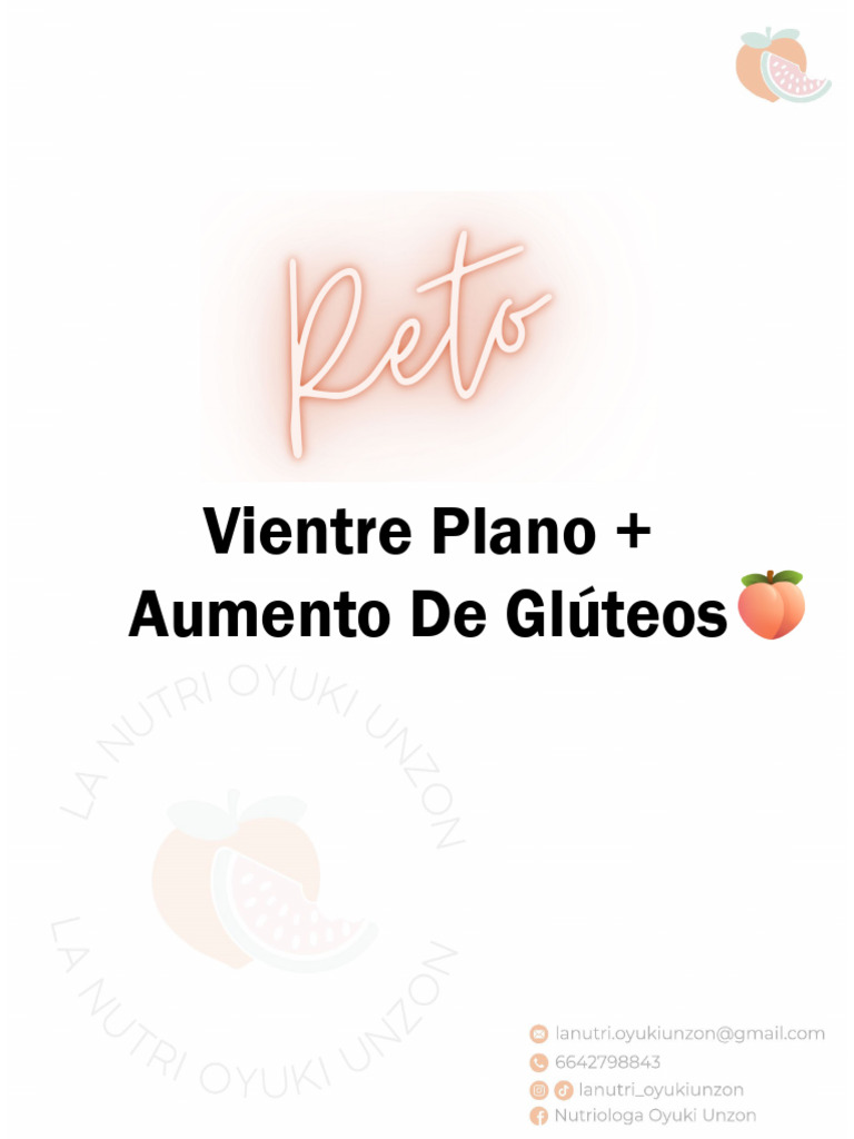 Reto Vientre Plano y Glúteos Firmes | PDF | Alimentos | Obesidad