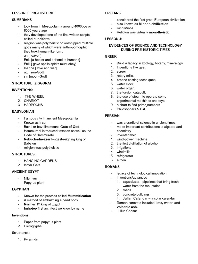 STS LESSON 3&4 REV | PDF | Mesopotamia | Babylon