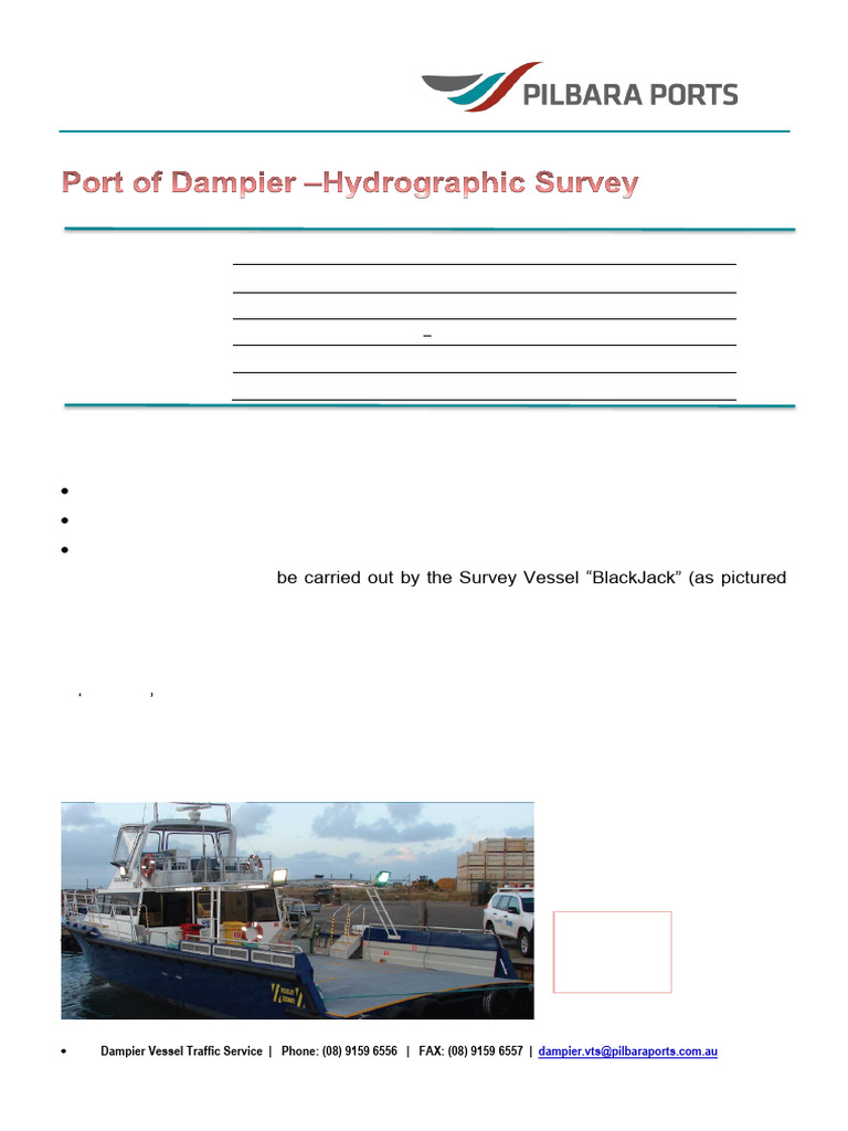 D21-2024-(T)-Port-of-Dampier-Hydrographic-Survey | PDF | Hydrography ...