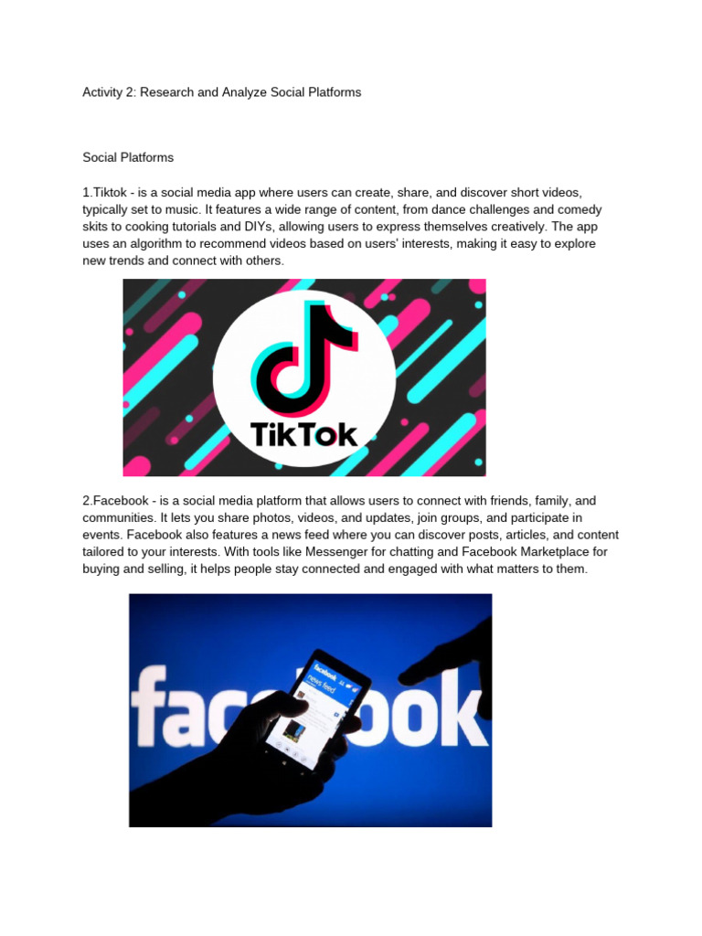 Social Media Platforms Overview | PDF