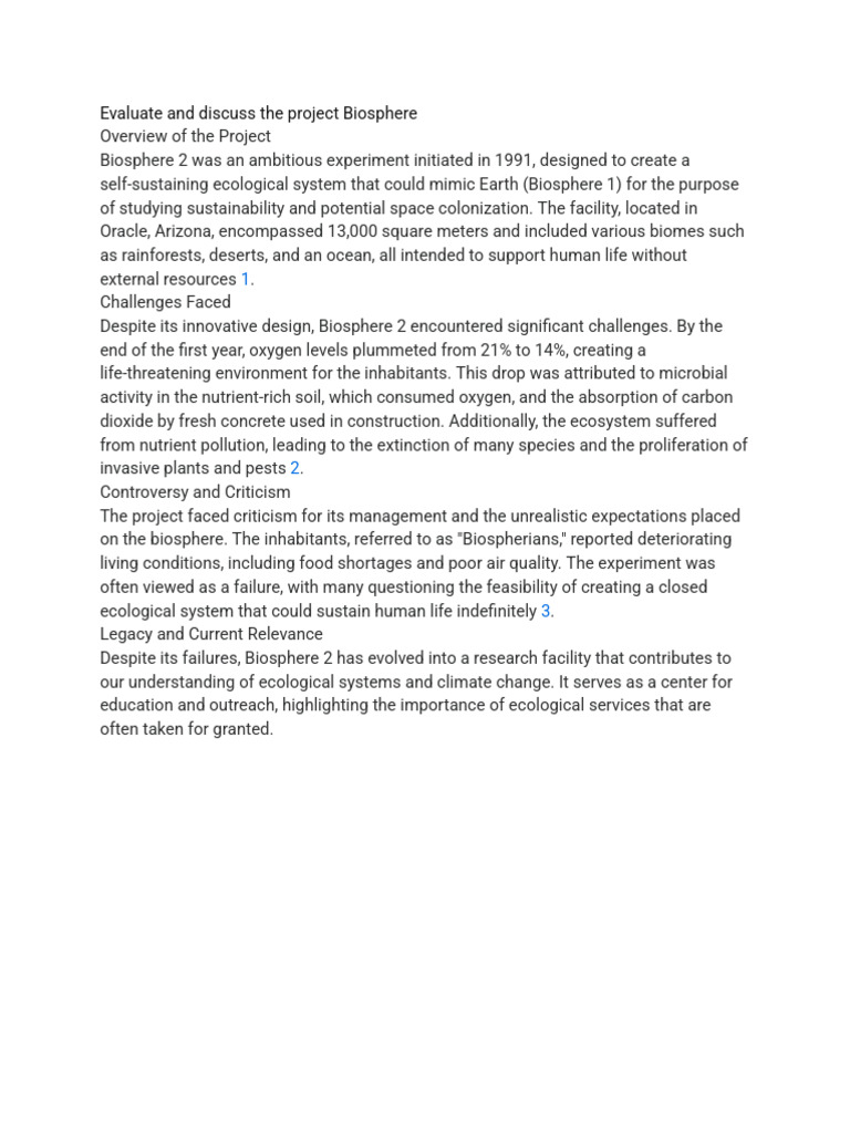 ess hw | PDF | Ecosystem | Sustainability