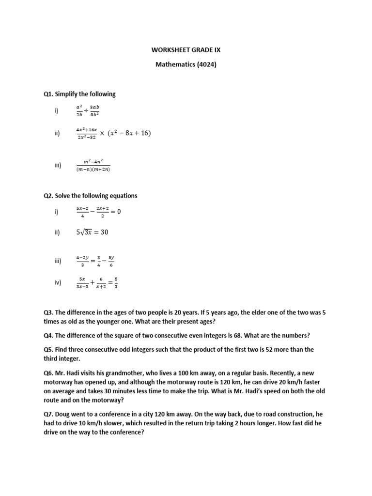 REVISION WORKSHEET | PDF | Sphere | Elementary Geometry