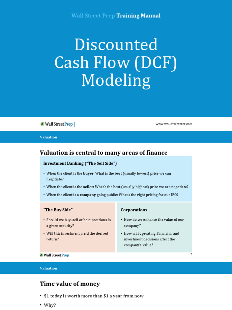 DCF Modeling Classroom Course Manual | PDF | Discounted Cash Flow | Net ...