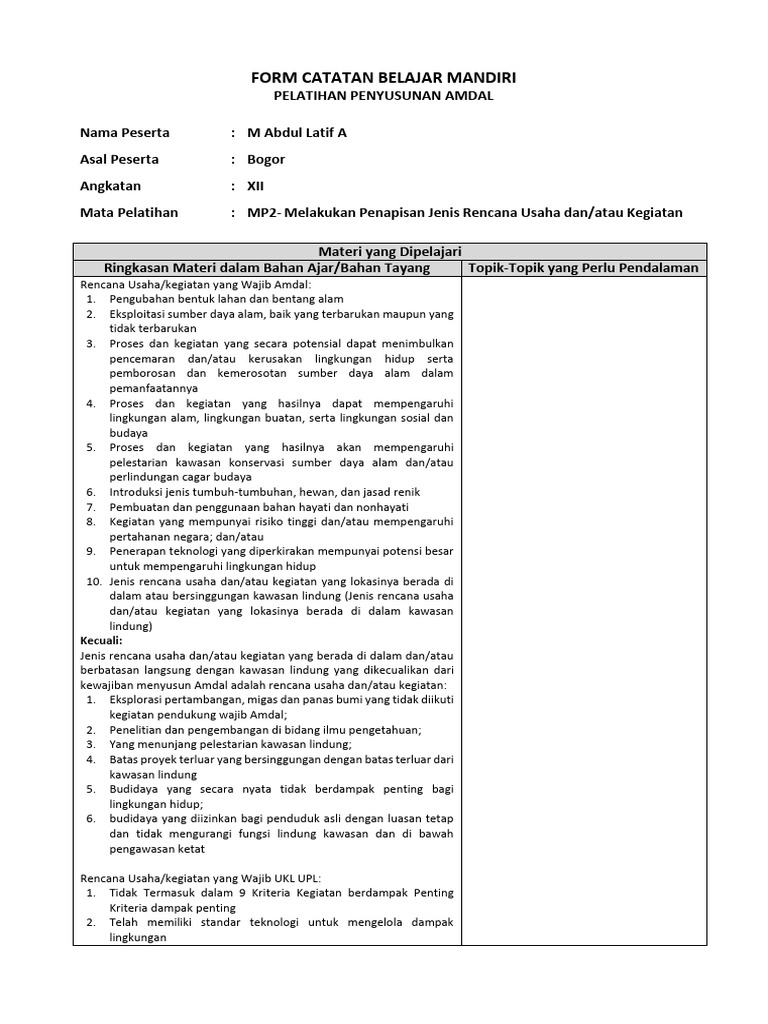 Tugas Belajar Mandiri MP2 - Penapisan - M Abdul Latif A | PDF