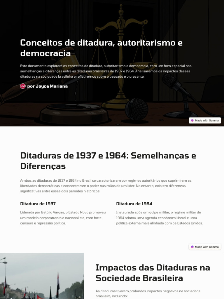 Conceitos-de-ditadura-autoritarismo-e-democracia | PDF