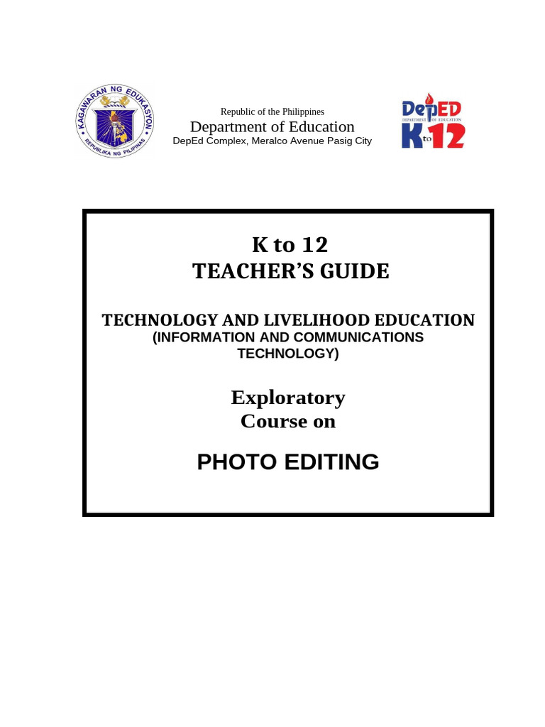 TG in Entrep Based Photo Editing | PDF | Image Editing | Editing