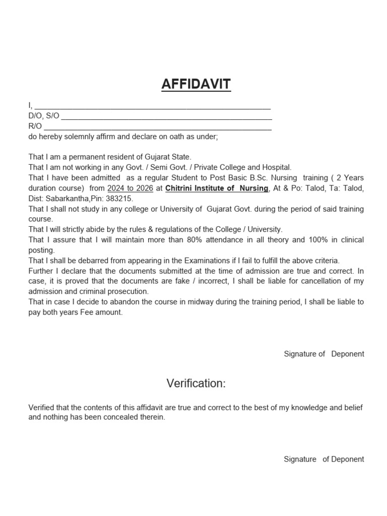 P.B.B.SC AFFIDAVITE | PDF