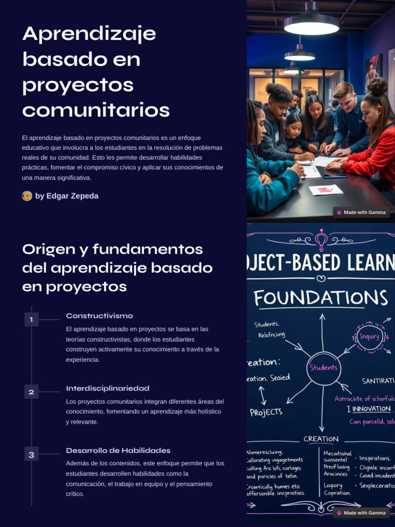 Aprendizaje Basado en Proyectos Comunitarios | PDF | Evaluación | Aprendizaje en base a proyectos