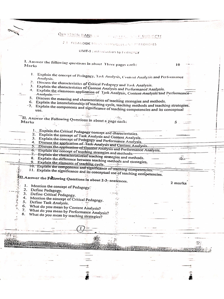 Question Bank .2.3 | PDF