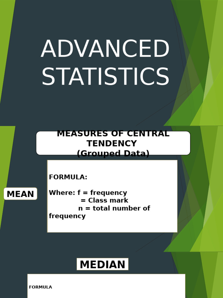 Statmeasures of Central Tendency (3) Grouped Data | PDF