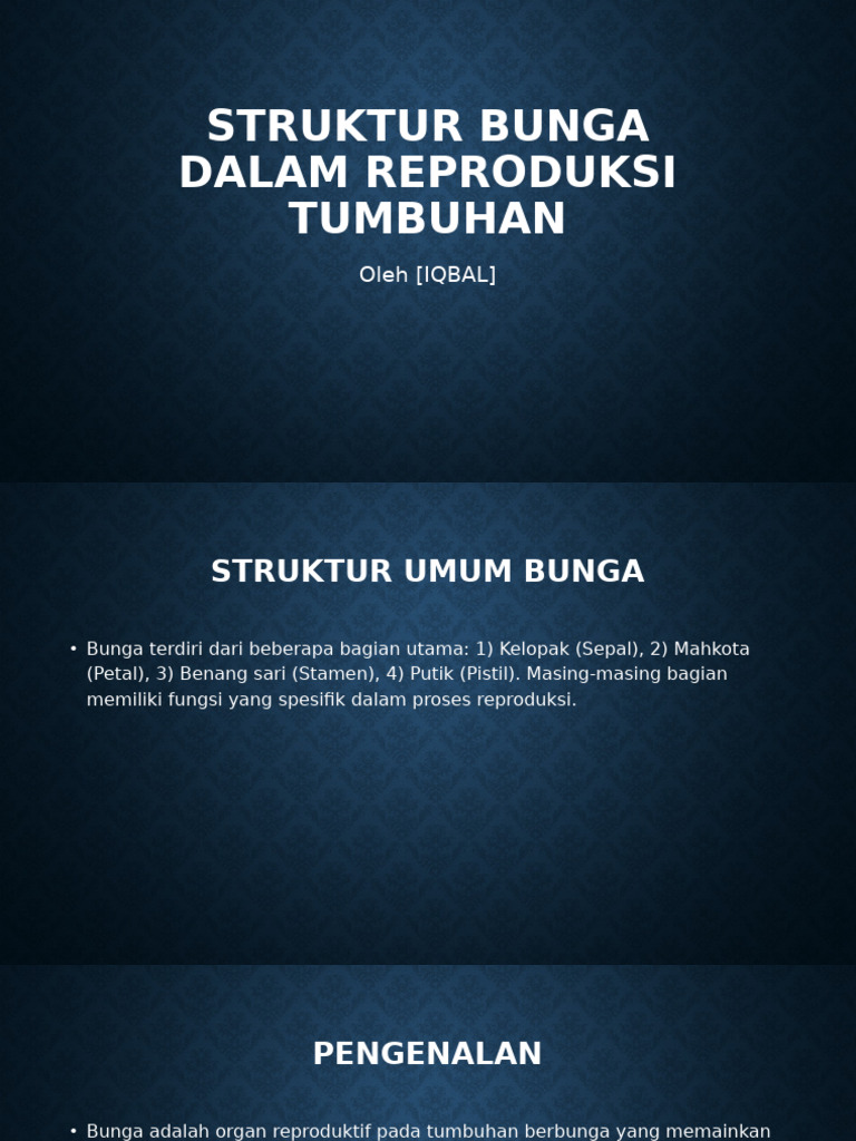 Struktur Bunga Dalam Reproduksi Tumbuhan | PDF