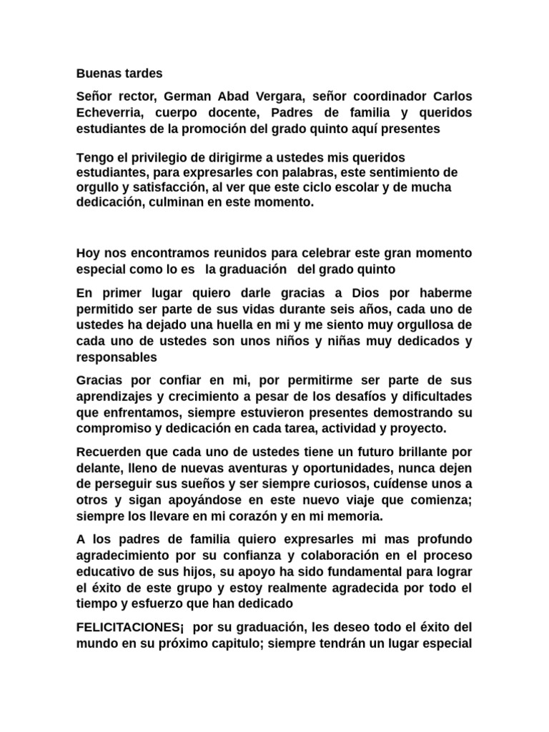 palabras de despedidas 5 | PDF