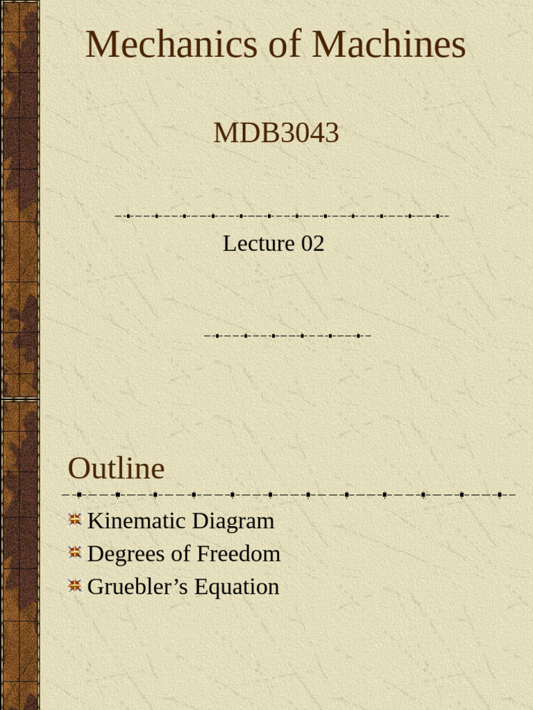 Mechanics of Machines | PDF | Kinematics | Motion (Physics)