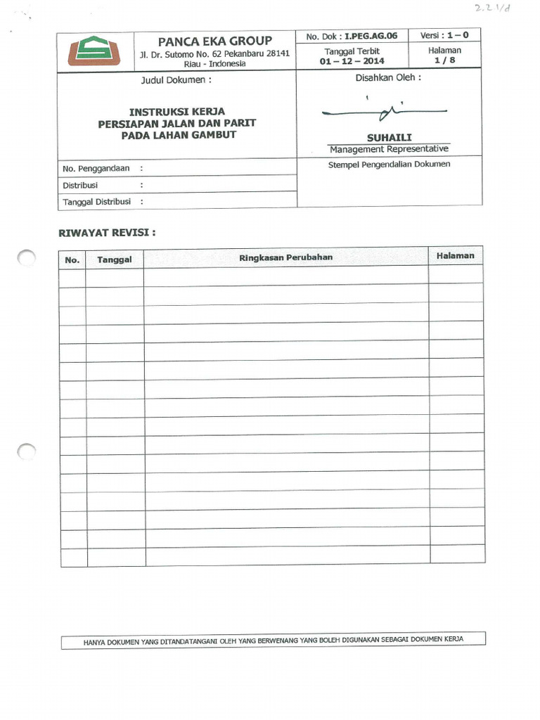 I-PEG-AG-06 IK Persiapan Jalan dan Drainase pada Lahan Gambut | PDF