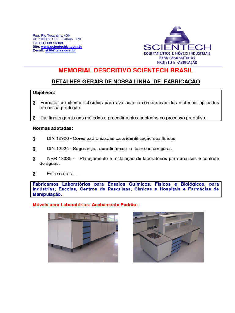 Memorial Descritivo Scientech 2012 | PDF | Motores | Poliuretano