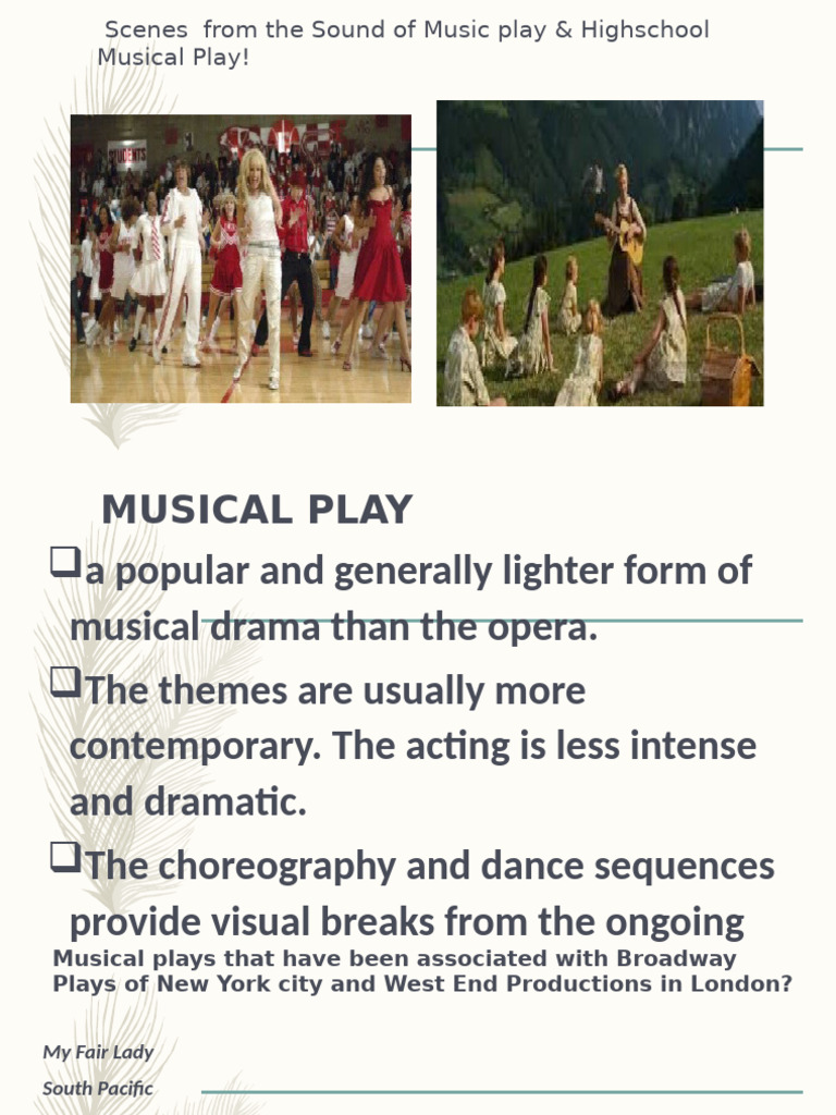 Arts q4 Lesson 2 Musical Play | PDF | Musical Theatre | Erik (The ...