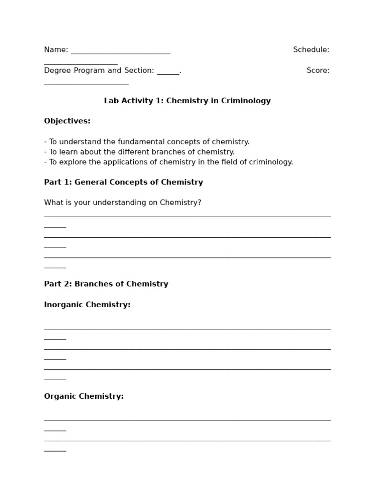Org Chem Activities 1 and 2 | PDF | Chemistry | Laboratories