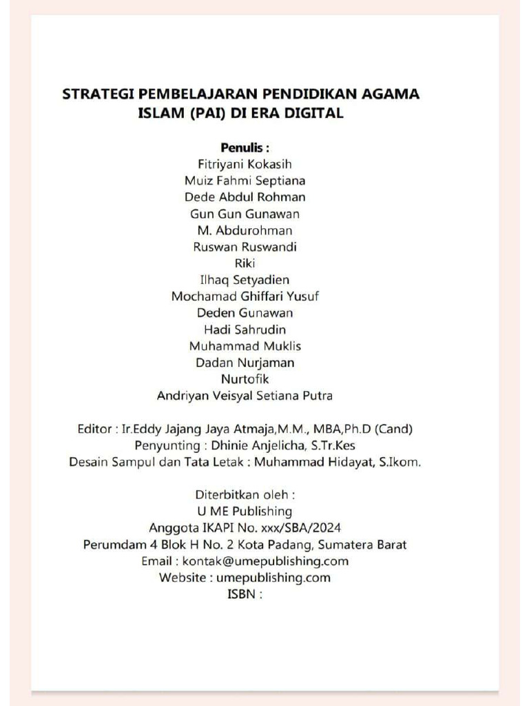 Loa Buku Dede Abdu Rohman | PDF