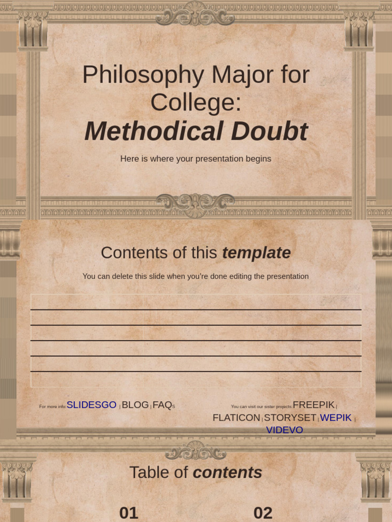 Philosophy Major For College - Methodical Doubt by Slidesgo | PDF ...