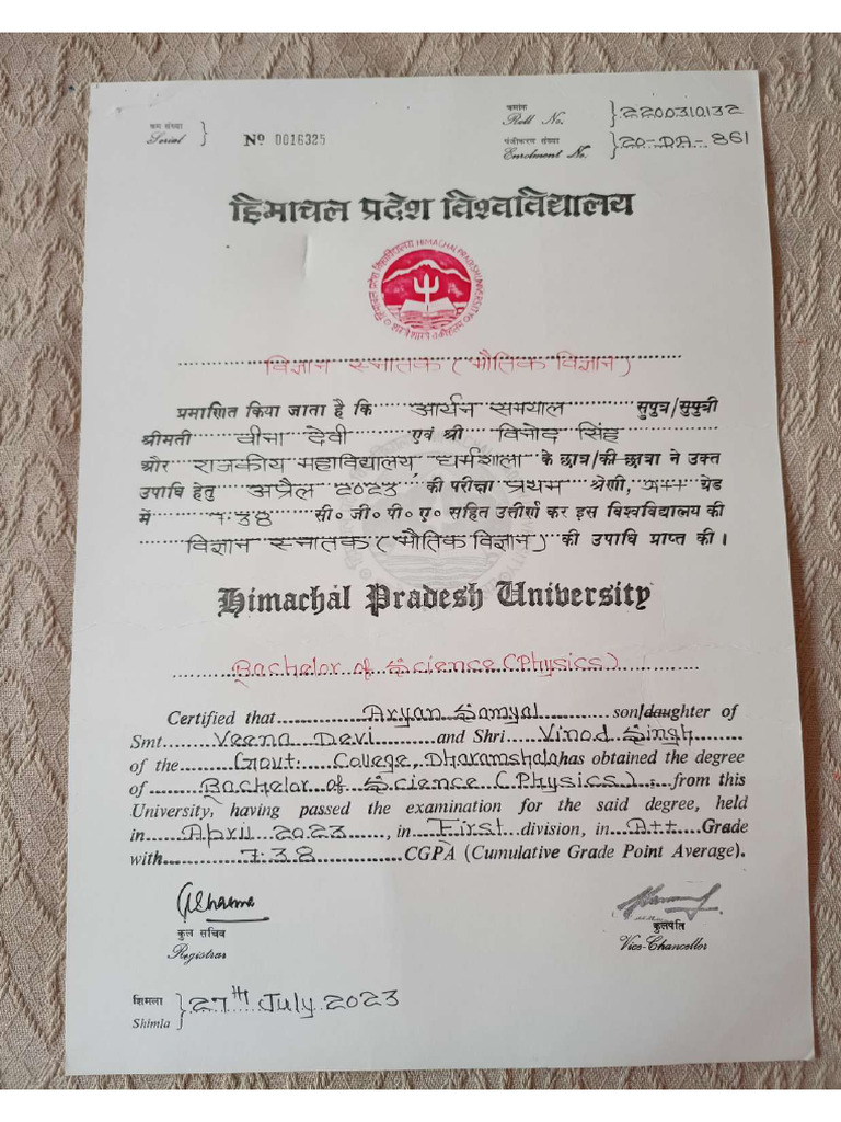 Original Degree | PDF