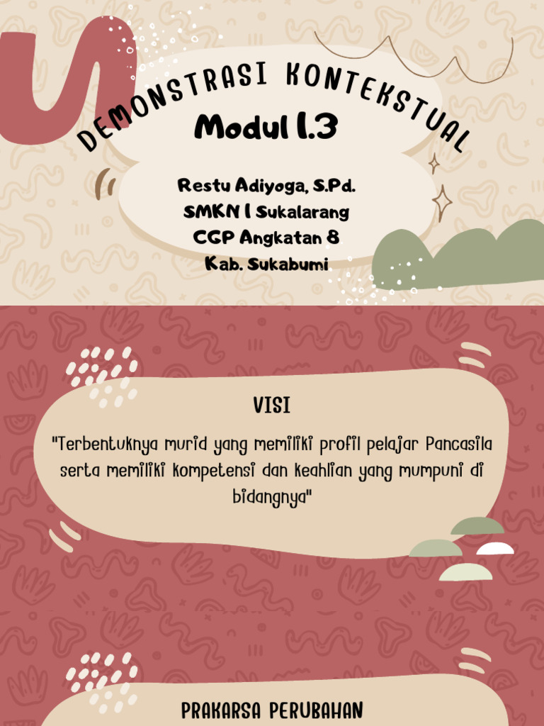 Demonstrasi Kontekstual Modul 1.3 Restu | PDF